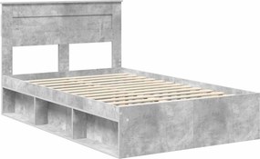 Rám postele s čelo Beton 120 x 200 cm Masivní borové dřevo 3409786