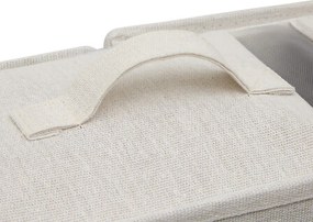 5Five® Úložný box Dressy Plus s lněným vzhledem, béžový, 40,5 x 15,5 x 31,5 cm