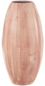 OnaDnes -20% Růžová keramická váza J-Line Chelni 55 cm
