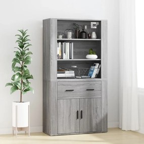 Skříň highboard šedá sonoma kompozitní dřevo