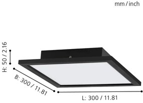 Eglo 99415 - LED RGB Stmívatelné stropní svítidlo SALOBRENA-C LED/16W/230V + DO