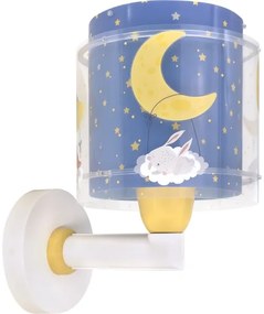 Dalber 76639 - Dětská nástěnná lampa MOON DREAMS 1xE27/15W/230V modrá