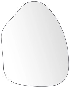 Nástěnné kovové zrcadlo 70 x 92 cm černé PUTEAUX Beliani