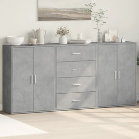 Příborníky 3 ks betonově šedé 60 x 31 x 84 cm kompozitní dřevo 3276577