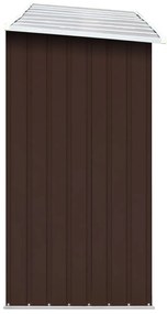 vidaXL Zahradní kůlna na dříví pozinkovaná ocel 330x84x152 cm hnědá