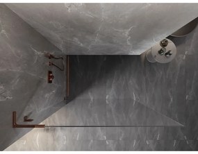 Mexen, Mexen Lunar L sprchová stěna levá 110 x 200 cm, průhledná 8 mm, růžové zlato - 830L-110-000-60-00-L