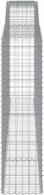 Klenutý gabionový koš 400 x 50 x 180/200 cm pozinkované železo 153539