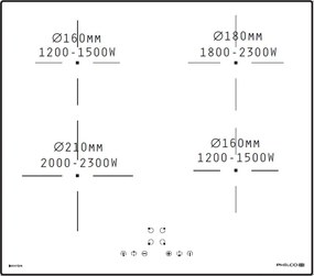 Philco PHD 640 GPB - Indukční varná deska