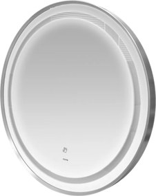 Mereo, Mereo Zrcadlo kulaté pr. 600 mm, LED osvětlení, pískované mezikruží, MER-CN167S