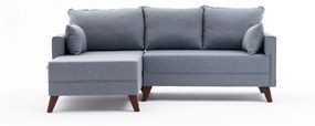 Atelier del Sofa Rohová sedací souprava Bella Soft Mini Köşe Left - Blue, Modrá