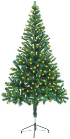 Umělý vánoční strom s LED diodami a stojanem 150 cm 380 větví,  3077402 HangarStore.cz