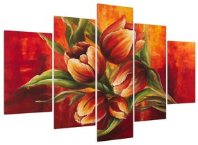 Obraz květů tulipánů (150x105 cm)