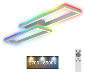 Brilo Brilo - LED RGBW Stmívatelný přisazený lustr FRAME 2xLED/21W/230V 2700-6500K+ DO BL1285