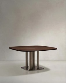 Jídelní stůl v dekoru ořechu 121x121 cm Melvar – Kave Home