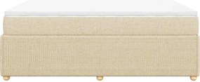 Box spring postel s matrací krémová 140x200 cm textil 3285579
