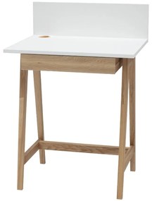 OnaDnes -20% Bílý lakovaný pracovní stůl RAGABA LUKA 65 x 50 cm