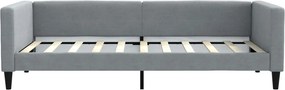 Válenda s přistýlkou světle šedá 90 x 190 cm textil 3196588