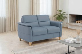 XXXLutz DVOUMÍSTNÁ POHOVKA, šedomodrá, pravá kůže Sit & More - Pohovky - 0001440332D9