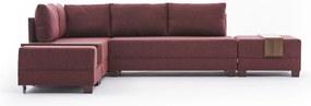 Hanah Home Rohová pohovka FLY vínová levá 280 cm 825BLC1008