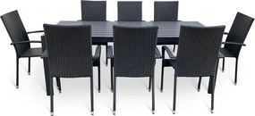 VerDesign NORIMBERG II zahradní sestava 8+1P, černý antracit