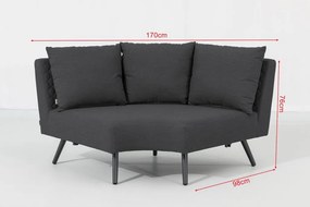 Doppler Melia LIKA-TEX® antracit - luxusní zahradní souprava - Rozbalené zboží (N603)