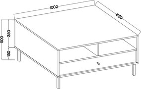 FALCO Konferenční stolek Tomila 201/2 Odstín: Černý grafit