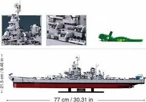 Sluban Model Bricks M38-B1291 Bitevní loď USS Missouri 1:350 / od 10 l