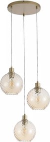 Searchlight 44520-3CP Trojitý závěsný lustr RADIANCE CHAMPAGNE optické sklo