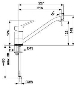 KFA Armatura 5243-915-00 - Dřezová baterie MORRIS lesklý chrom