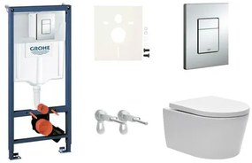 Cenově zvýhodněný závěsný WC set Grohe do lehkých stěn / předstěnová montáž+ WC SAT Brevis SIKOGRS3W0