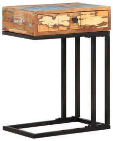 Odkládací stolek tvar U 45x30x61 cm masivní recyklované dřevo - Default Title