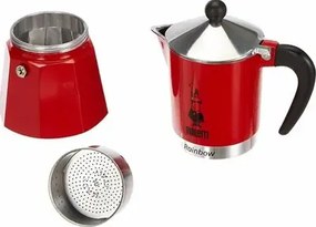 Bialetti Rainbow konvička na 6 šálků 270 ml červená