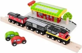 Bigjigs Rail CN nákladní vlak + koleje / od 3 let