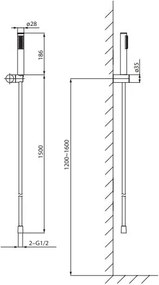 Cersanit S951-618 - Sprchová sada ZEN černá