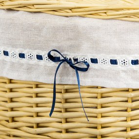 HOMCOM Koš na prádlo s víkem z proutí 100L 51x38x57cm Přírodní box na prádlo do ložnice a koupelny | Aosom.de