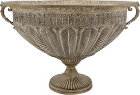 Kovový květináč na noze Flower Antique Mocca – Ø 56*38 cm