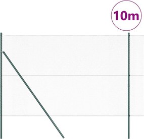 Hexagonální kotvení plotu 10 x 1,6 m Ocel potažená PVC Zelená 3352652