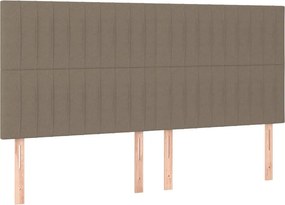 Box spring postel s matrací taupe 200x200 cm textil 3136785