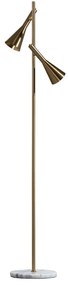 OnaDnes -20% Hoorns Zlatá kovová stojací lampa Dibie 158 cm
