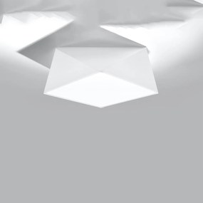 Stropní svítidlo Hexa, 1x bílé plastové stínítko, (bílý plast), (35 cm)