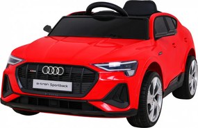 Ramiz Audi E-Tron Sportback pro děti červené + na dálkové ovládání + pohon 4x4 + pomalý start + rádio MP3 + LED