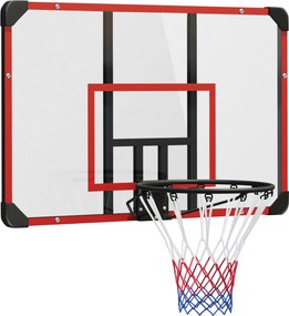 SPORTNOW basketbalový koš, basketbalová deska s košem, basketbalová síť s basketbalovou deskou, nástěnná, pro venkovní použití, ocel, 113 x 61 x 73 c…