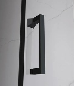 BPS-koupelny Obdélníkový sprchový kout KZ103A BL 100x80 černý/transparent + vanička ST03A BL černá
