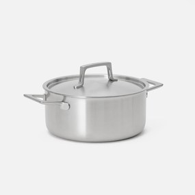 Fabini Nízký kastrol Lucca 4.0, Ø 24 cm (4 l) - Nerezový beznýtový kastrol z vícevrstvé nerezové oceli s poklicí