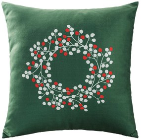 VÁNOČNÍ DEKORAČNÍ POVLAK NA POLŠTÁŘ MERRY 43X43 CM VZOROVANÁ