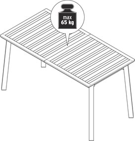 Tchibo - Prostorově úsporný rozkládací zahradní stůl »Liska« - barva: šedá