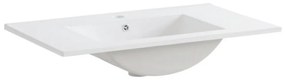 COMAD Závěsná skříňka s umyvadlem - ARUBA 821 white, šířka 80 cm, dub craft/lesklá bílá