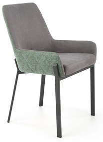 Halmar Jídelní židle K439, tmavě šedá/zelená