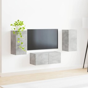 Sestava TV skříněk 6 ks Betonově šedá Kompozitní dřevo 3409063