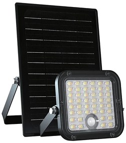 LED Stmívatelný solární reflektor se senzorem LED/10W/3,7V 4000/6000K IP65 + DO
